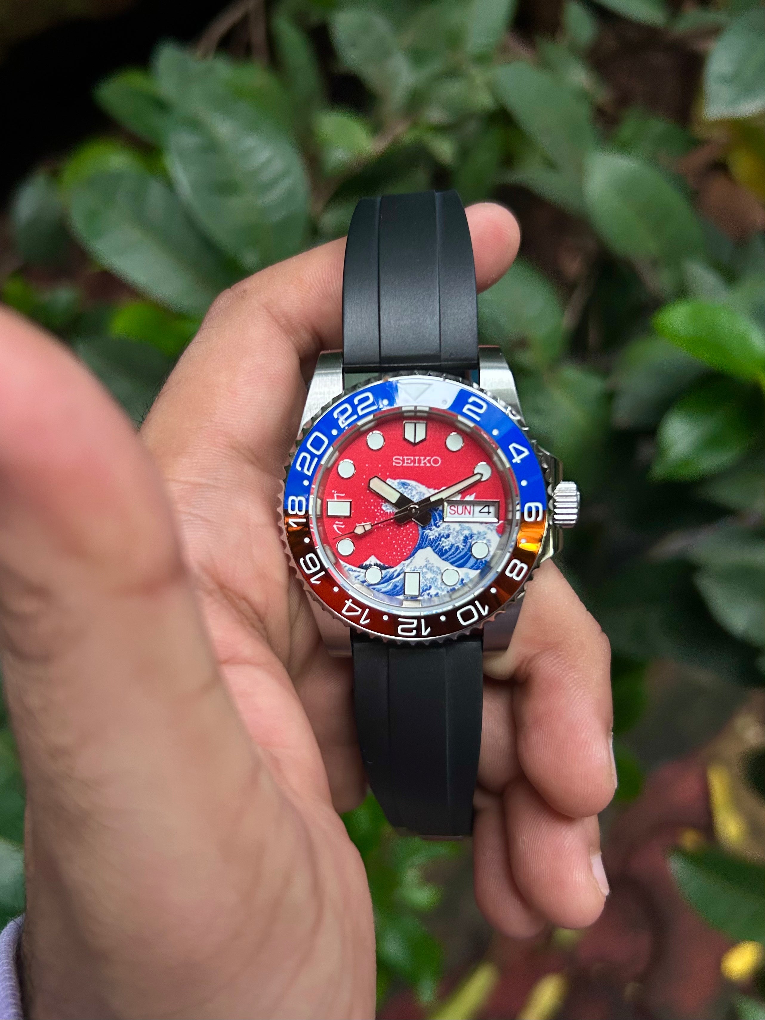 Seiko Pepsi The Great Godzilla Wave Automatic Homage Mod Watch – India ...